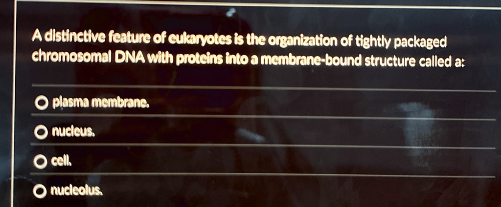 A distinctive feature of eukaryotes is the organization of tightly ...