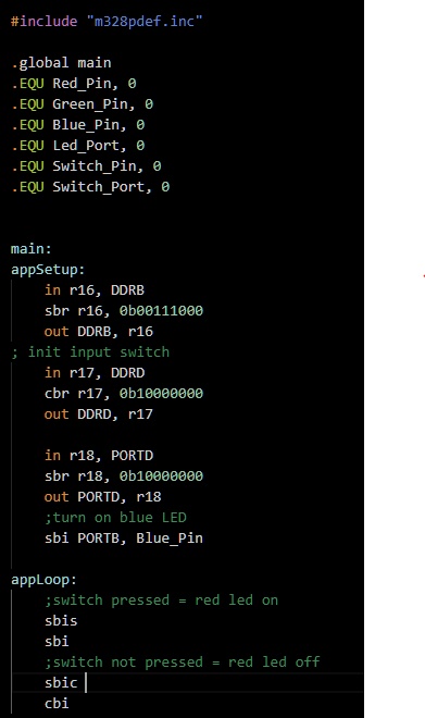 Solved Using The Atmega328p Im Trying To Write An Assembly Program With Platformio That Will 7051