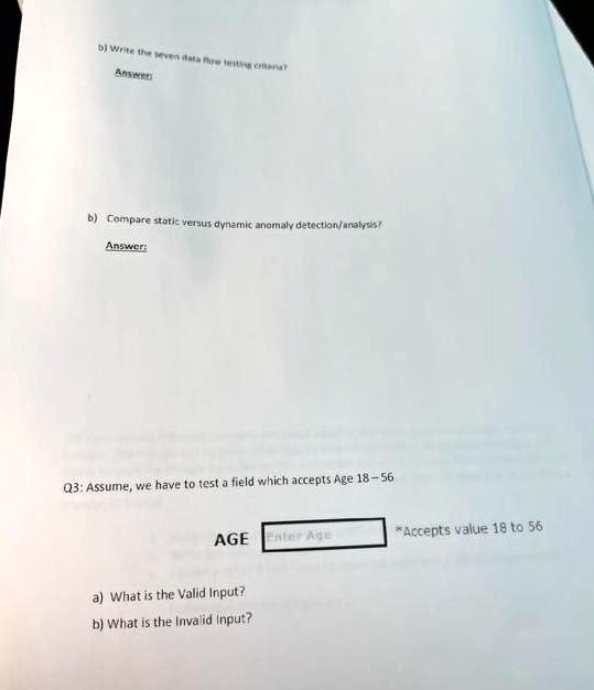 B Write The Seven Data Flow Testing Criteria Answer B Compare