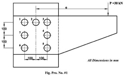 SOLVED: Design an eccentrically loaded lap riveted joint as shown in ...