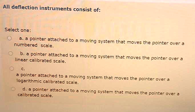 SOLVED: Electrical measurements All deflection instruments consist of ...