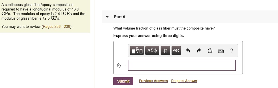 SOLVED: What will be the transverse modulus of the resulting composite ...