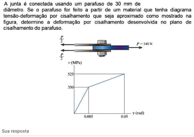 the joint is connected using a 30mm diameter screw if the bolt is made ...