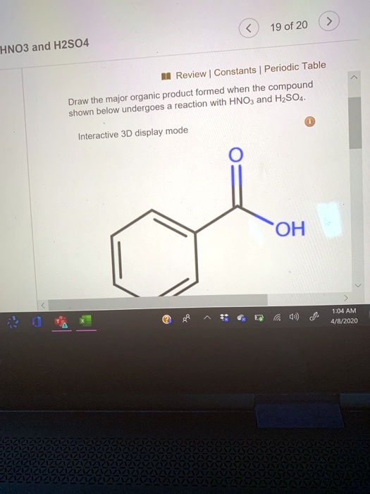 SOLVED: HNO3 and H2SO4 Review | Constants Periodic Table product formed ...
