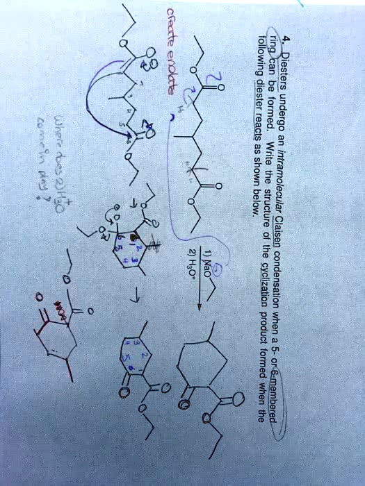 SOLVED: ' Diesters undergo an intramolecular Claisen condensation when ...