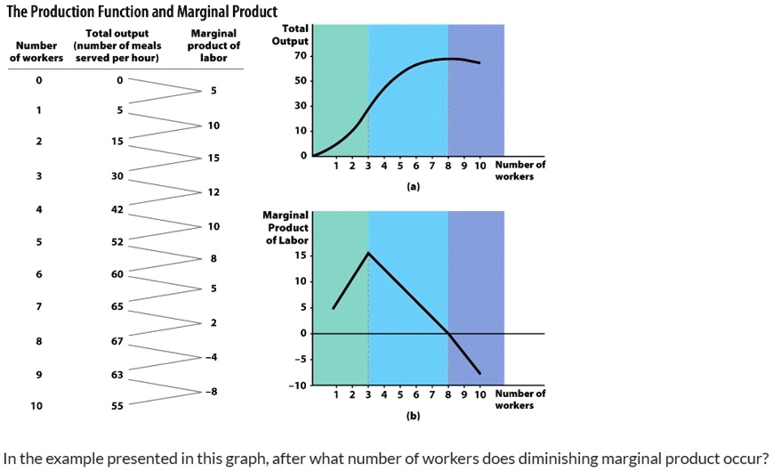 SOLVED: The Production Function and Marginal Product (b) In the example ...