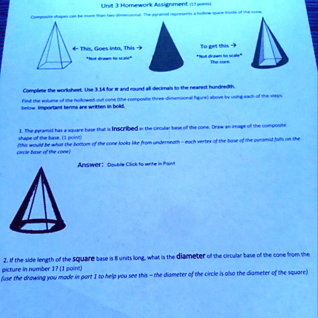 SOLVED 1 The Pyramid Has A Square Base That Us Inscribed In The SOLVED 1 The Pyramid Has A Square Base That Us Inscribed In The