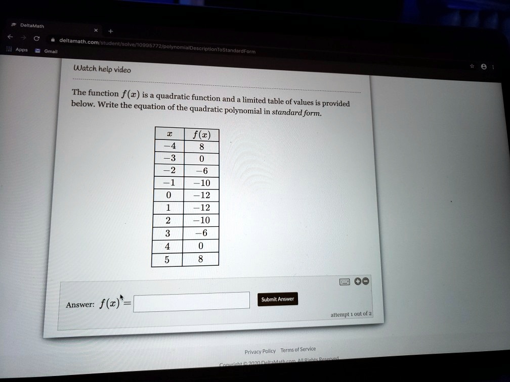 SOLVED: DeltaMath deltamath.com studentisolver10995272 polynomial ...