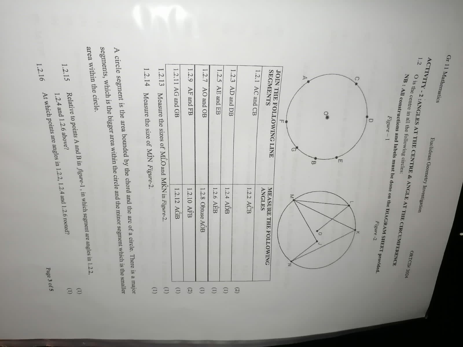 SOLVED: Gr 11 Mathematics Euclidean Geometry Investigation ORTCD/2024 ...