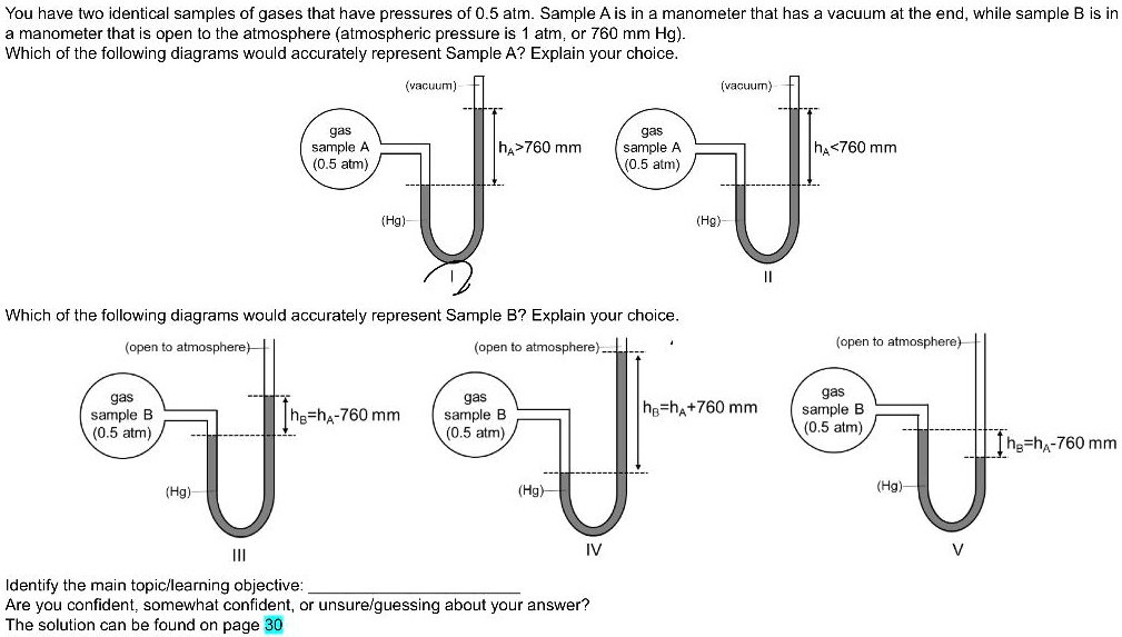 SOLVED: You have two identical samples of gases that have pressures of ...