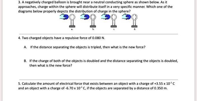3. A negatively charged balloon is brought near a neutral conducting ...