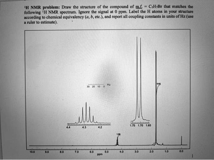 H Nmr Problem Draw The Structure Of The Compound Dibei 6 Csh Br That Matches The Following Nmr