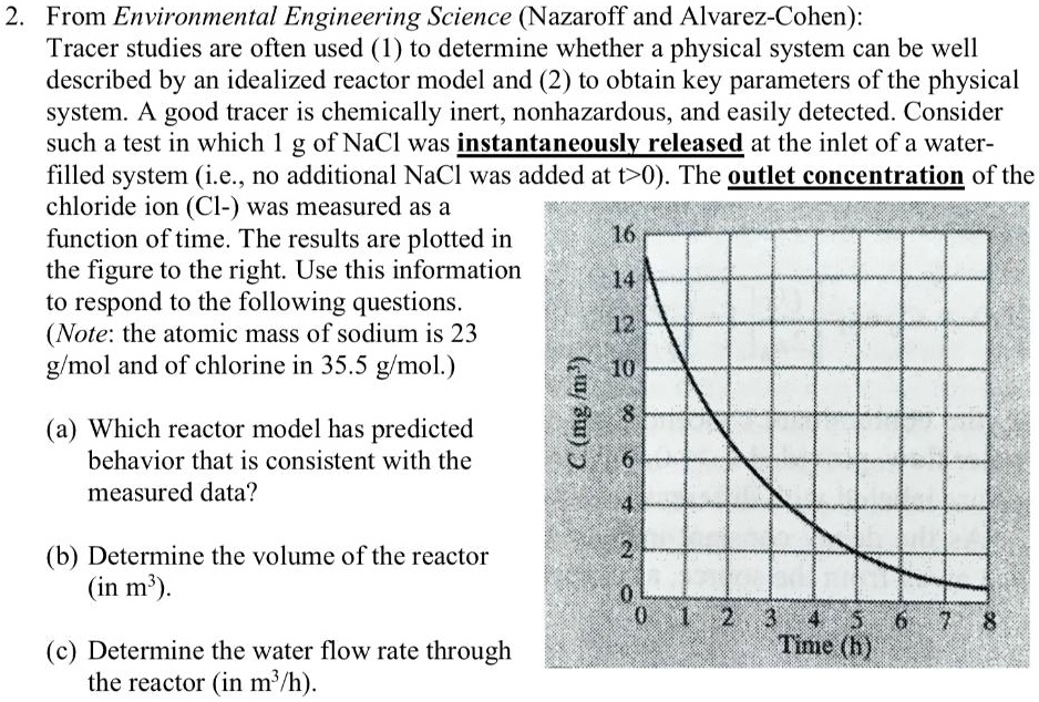 SOLVED: From Environmental Engineering Science (Nazaroff and Alvarez ...