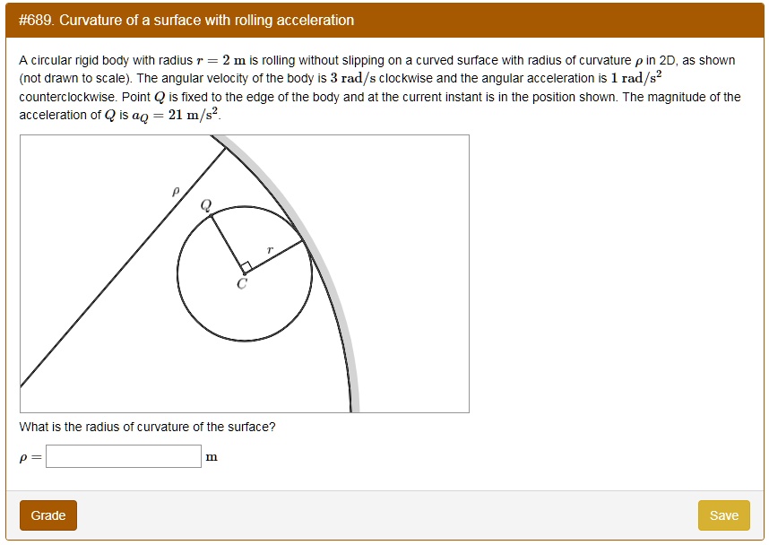 SOLVED: A circular rigid body with a radius of 2 m is rolling without ...