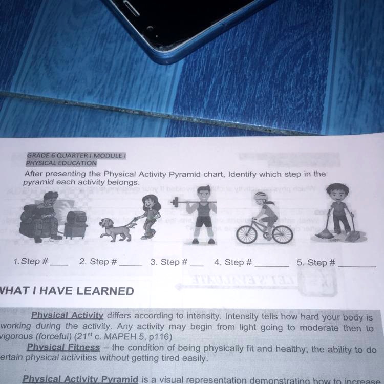 GRADE 6 QUARTER I MODULE PHYSICAL EDUCATION After presenting the ...