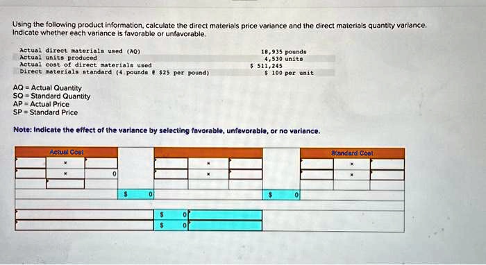 SOLVED: Texts: Using the following product information, calculate the ...