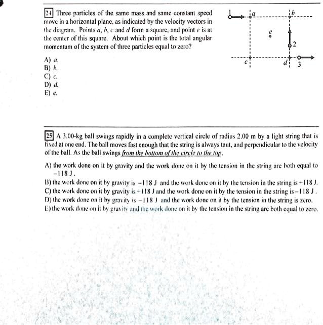 SOLVED: Two particles of the same mass and same constant speed move in a horizontal plane, as ...