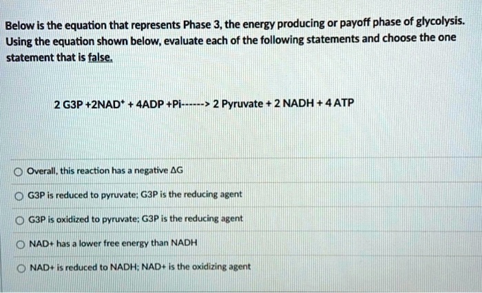 SOLVED: Below is the equation that represents Phase 3, the energy ...