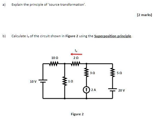 Solved Explain The Principle Of Source Transformation 2 Marks Calculate Ofthe Circuit Shown