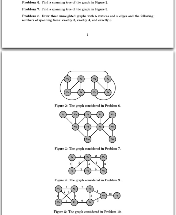 SOLVED: Discrete Math, Trees Problem 6. Find a spanning tree of the ... SOLVED: Discrete Math, Trees Problem 6. Find a spanning tree of the ...