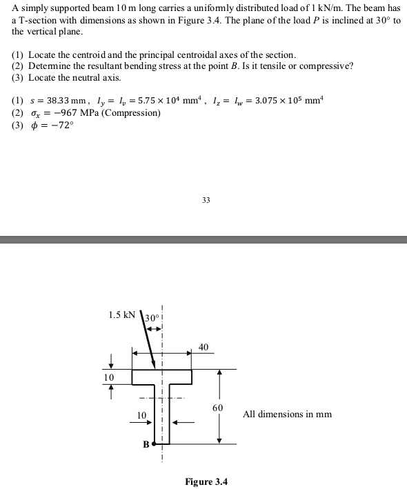[GET ANSWER] A simply supported beam 10 m long carries a uniformly ...