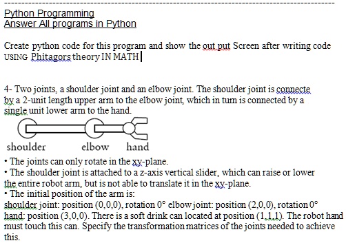 Python Programming Answer All Programs In Python Create Python Code For This Program And Show