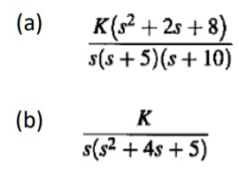 SOLVED: Draw the root locus for K > 0 for each open-loop transfer function. Find the value of K ...