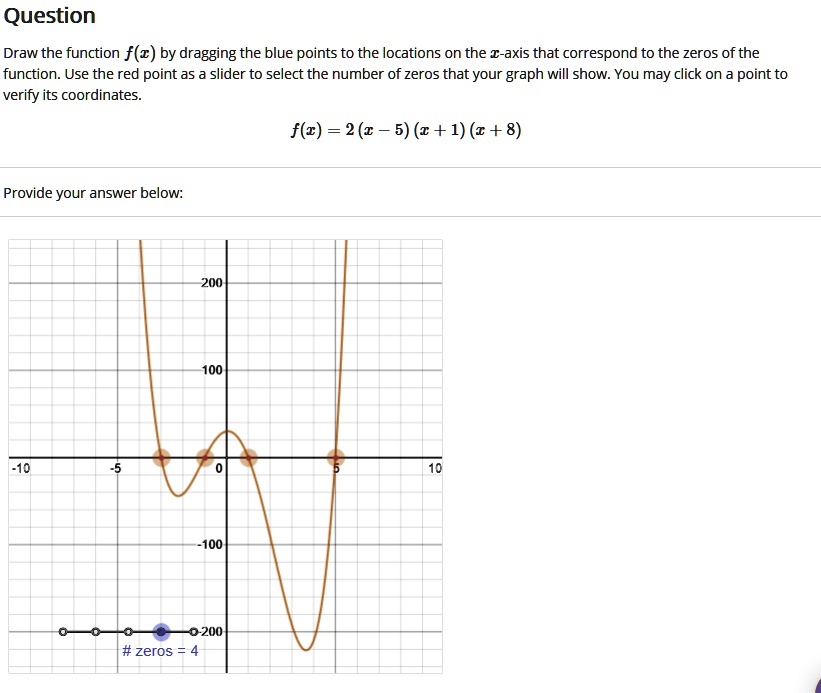SOLVED: Question Draw the function f(z) by dragging the blue points to the locations on the T ...