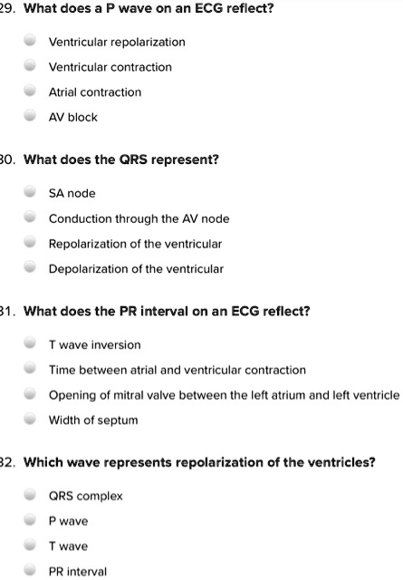 9 what does a p wave on an ecg reflect ventricular repolarization ...