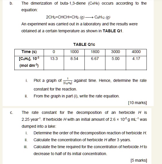 the dimerization buta 3 diene chs occurs according the equation 2chz ...