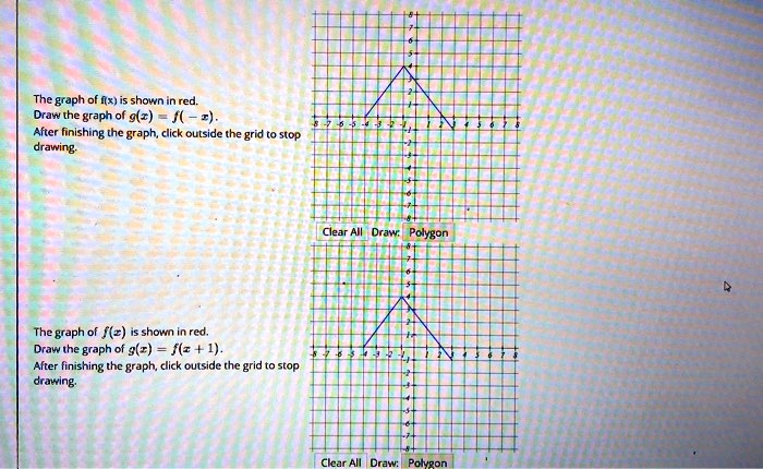 SOLVED: The graph of fx) is shown in red. Draw the graph . g ) After ...