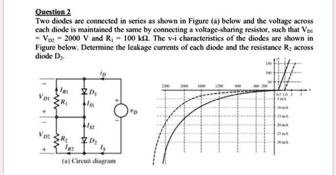[GET ANSWER] question 2 two diodes are connected in series as shown in ...