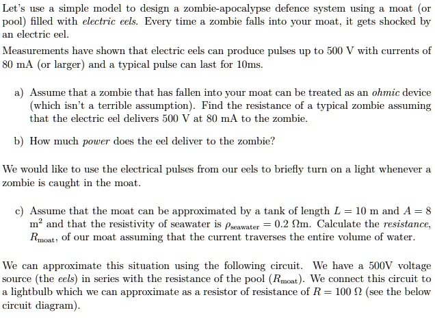 SOLVED: Let's use a simple model to design a zombie-apocalypse defense ...