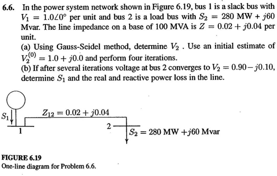 66 in the power system network shown in figure 619 bus 1 is a slack bus ...