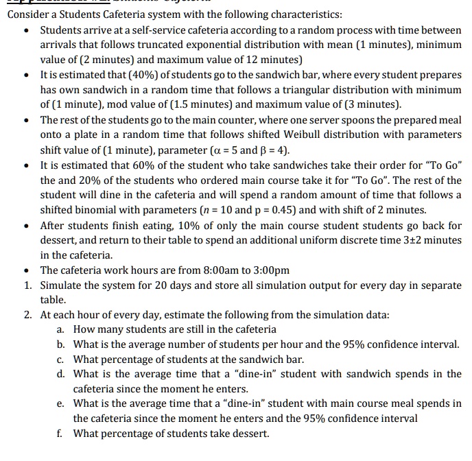 SOLVED: Consider a Students Cafeteria system with the following ...