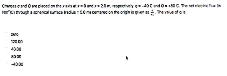 SOLVED: Charges and are placed on the x-axis at x = 0 and x = 20 m ...