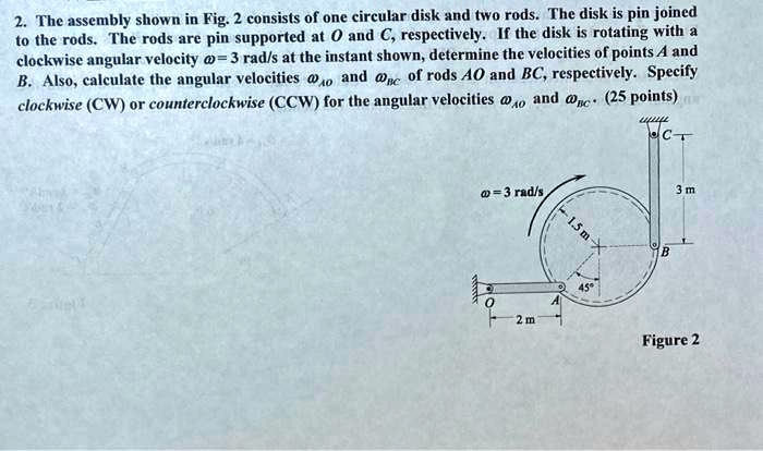 SOLVED: 2. The assembly shown in Fig.2 consists of one circular disk ...