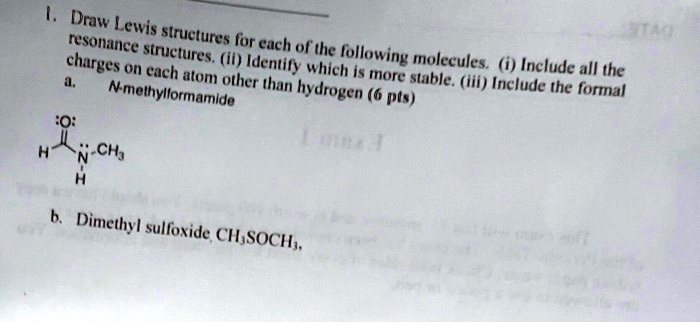 SOLVED:Draw Lewis nesonauice struclures struclures. for each of the ...
