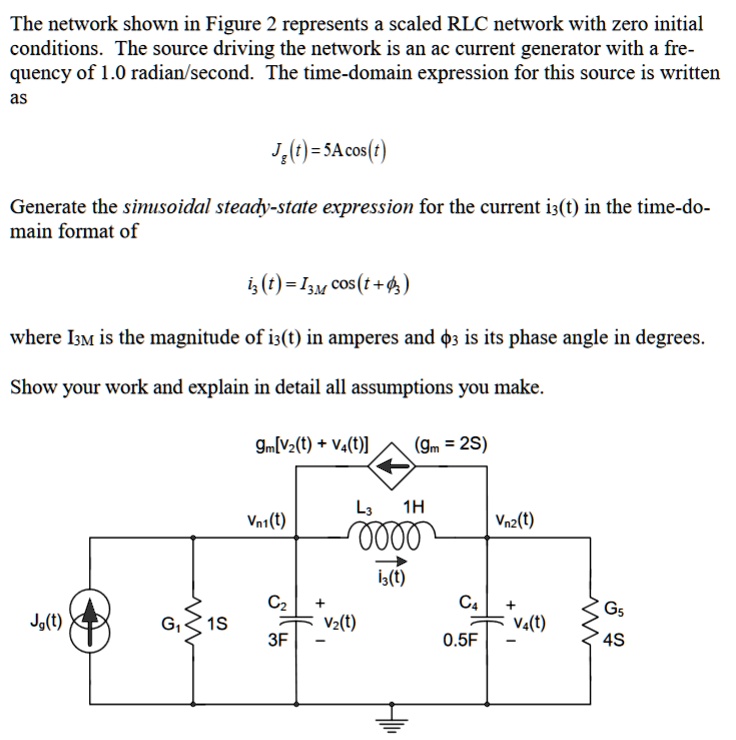 The network shown in Figure 2 represents a scaled RLC network with zero ...