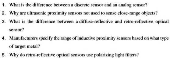 1. What is the difference between a discrete sensor and an analog ...