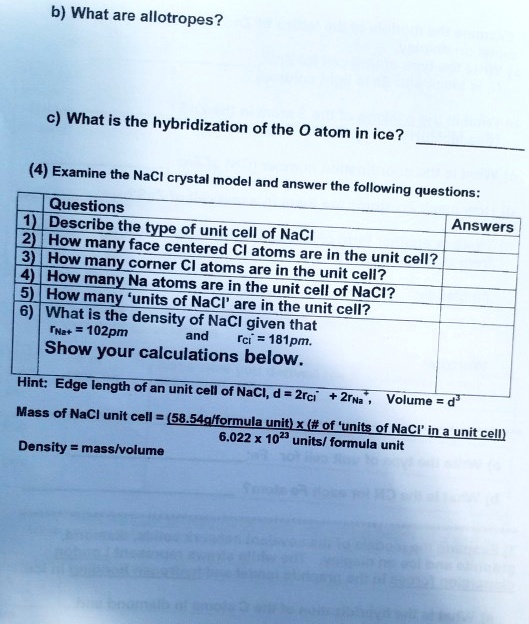 what are allotropes what is the hybridization of the o atom in ice 4 ...