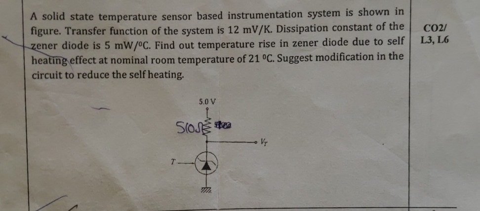 a solid state temperature sensor based instrumentation system is shown ...