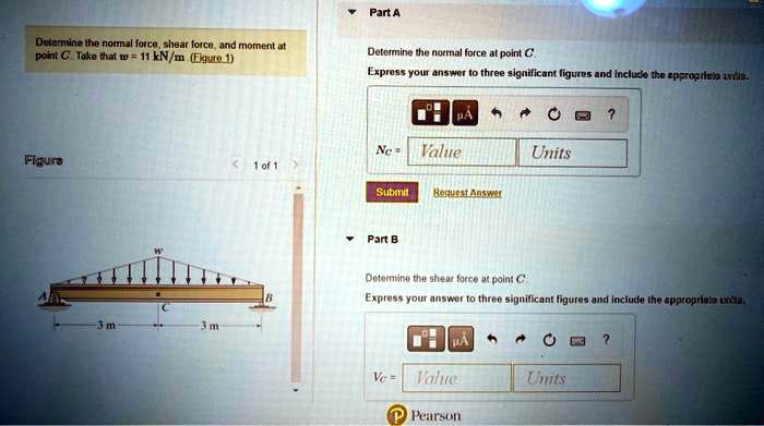 SOLVED: PartA Determine the nomal force,shear forceand moment at point ... SOLVED: PartA Determine the nomal force,shear forceand moment at point ...