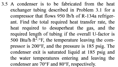 SOLVED: 3.5 A condenser is to be fabricated from the heat exchanger ...