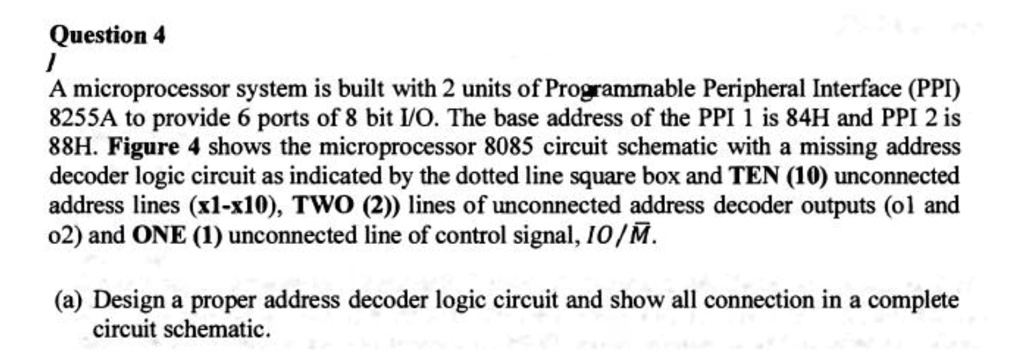 SOLVED: (b) Calculate the total number of address lines required for the address decoder circuit ...