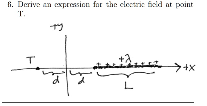 6 derive an expression for the electric field at point t talls 7x 83624