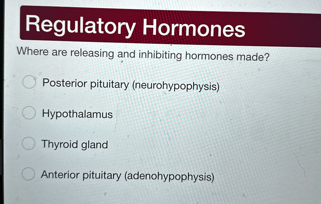 regulatory hormones where are releasing and inhibiting hormones made ...