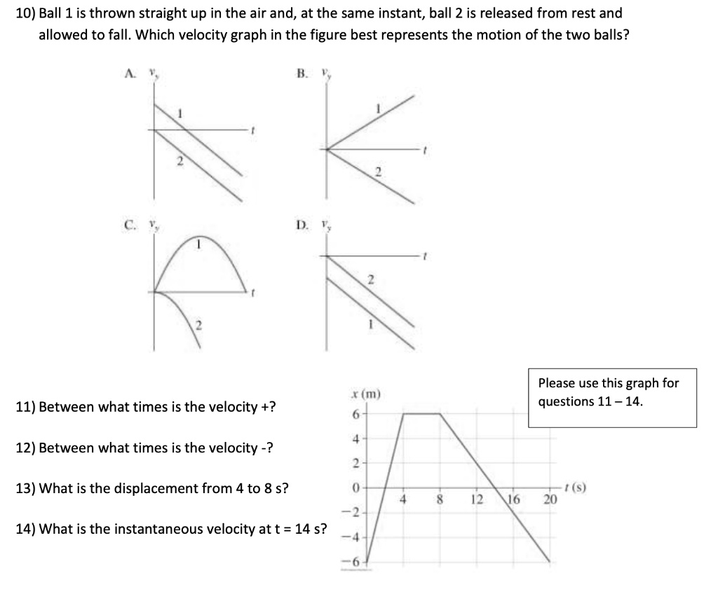 10 ball 1 is thrown straight up in the air and at the same instant ball ...