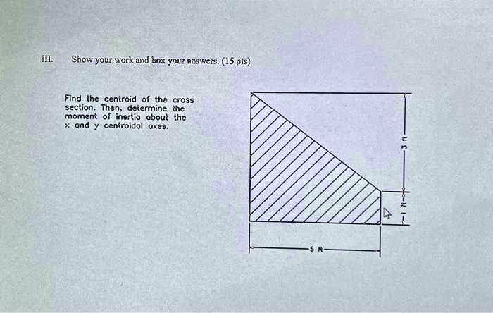 SOLVED: Find the centroid of the cross section. Then determine the moment of inertia about the x ...