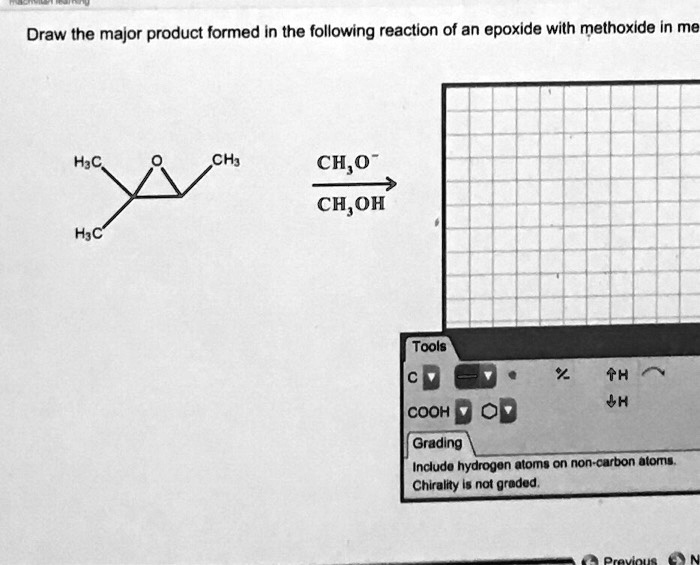 SOLVED: Draw the major product formed in the following reaction of an ...